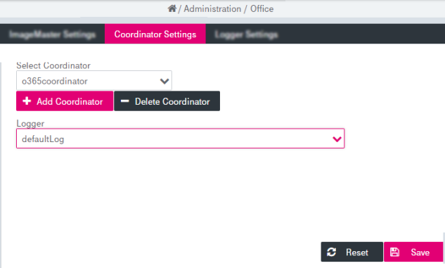 Coordinator settings