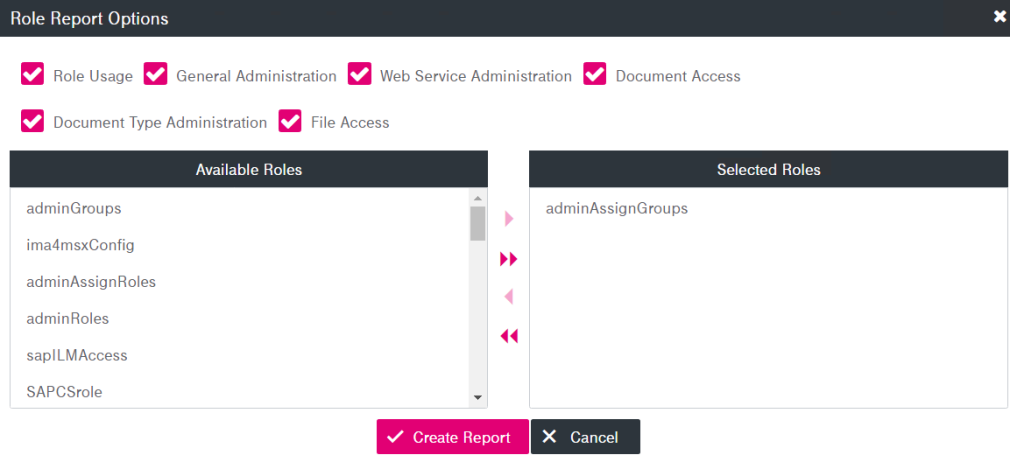 Operations with roles
