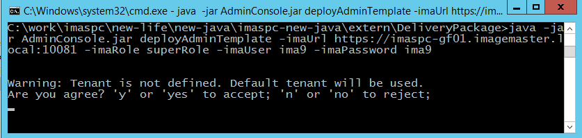 Deploy the configuration template