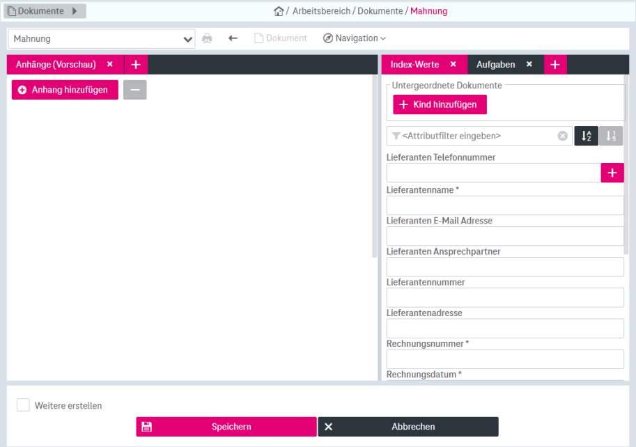 Neues Dokument erstellen