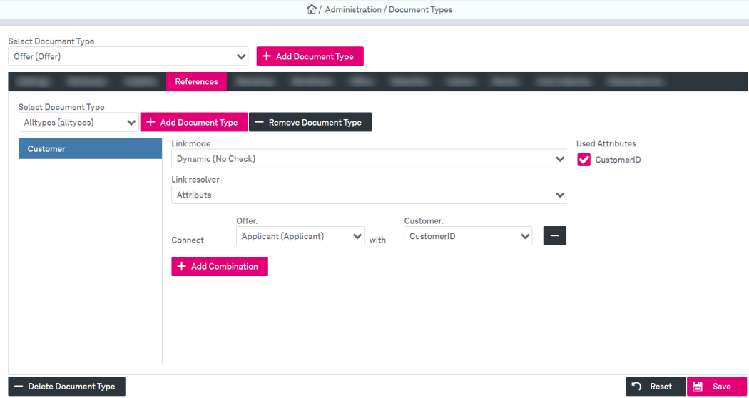 Configuring a reference