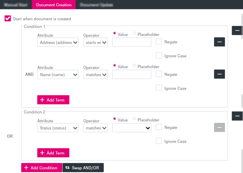Workflow configuration