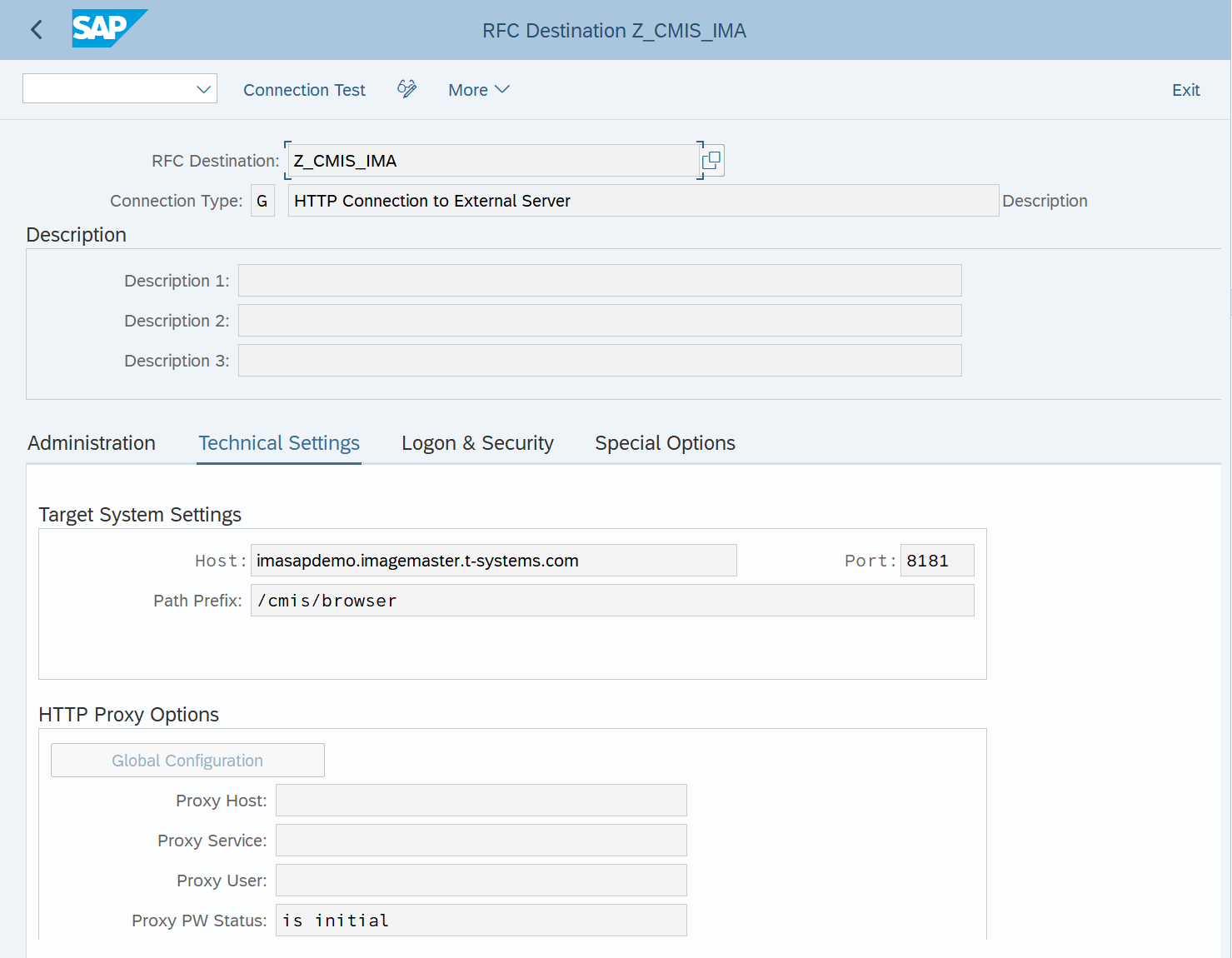 Create an RFC connection